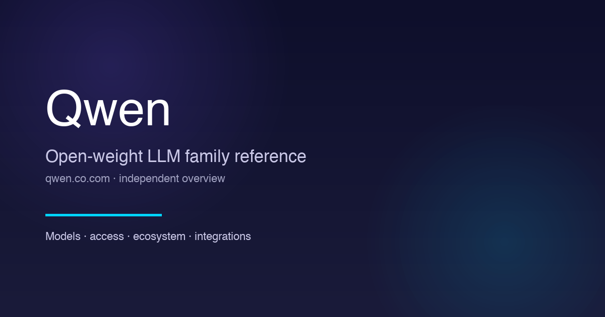 Qwen | Open-Weight LLM Family Reference Site